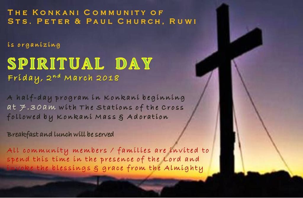 SPIRITUAL DAY on Friday, 2nd March 2018. – MCCP OMAN